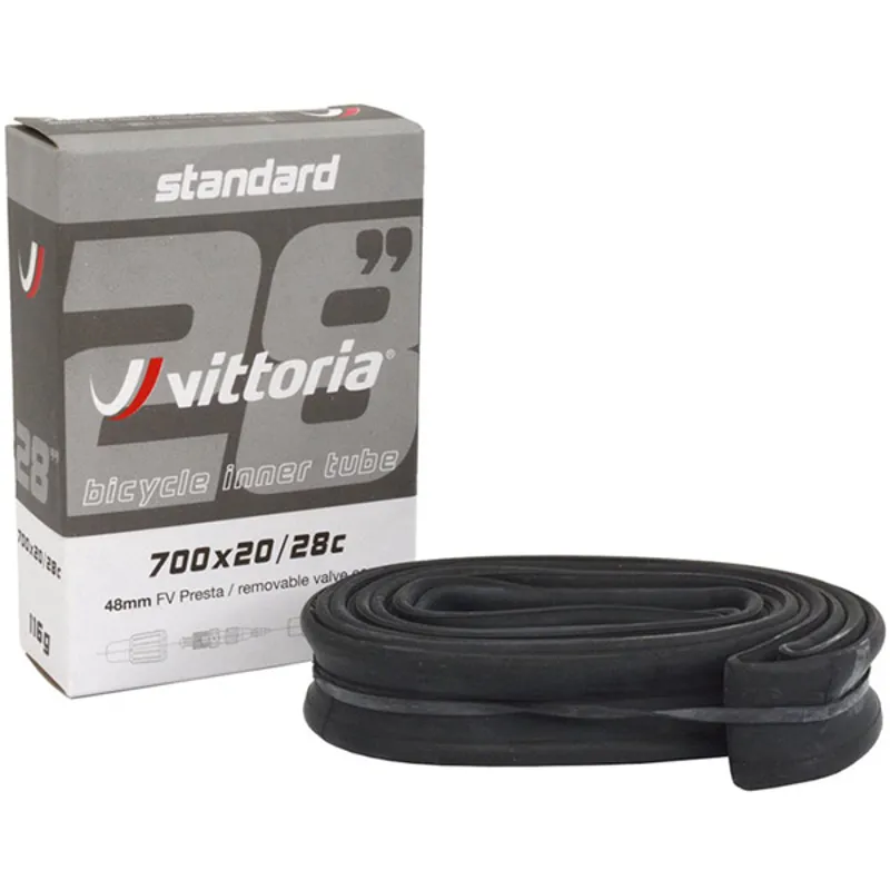 Vittoria Standard Presta Valve RVC Inner Tube 48mm 700x20 28c FV